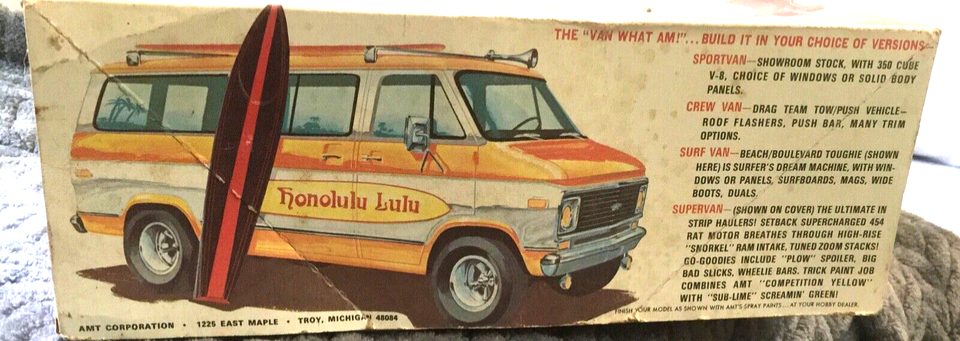 1972 chevy van kit by amt, surf n strip. Built and taken apart, good ...