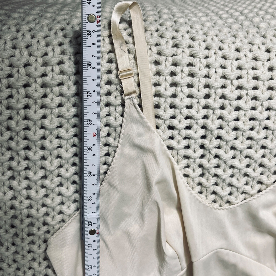 Sears Vintage Satin Lace Hem Pointy Full Slip Nightgown 36 Med Ivory ...