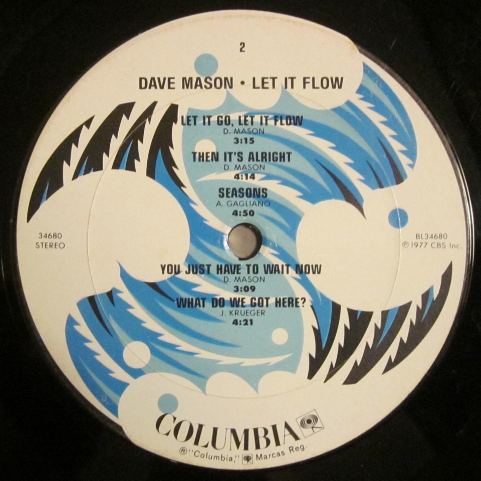 Dave Mason-Let It Flow vinyl LP (PC 34680) 1977 Columbia- cello and ...