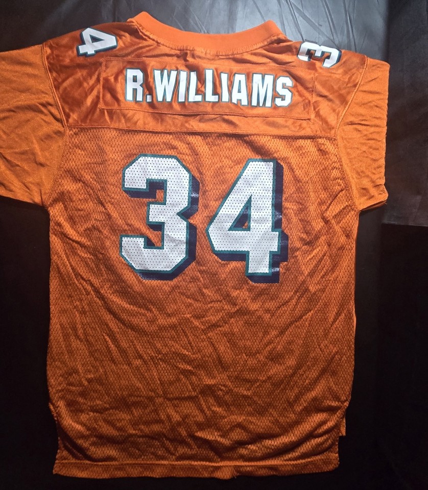VGT Miami Dolphins Ricky Williams Youth Large Orange Alternate Reebok ...