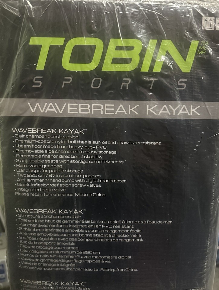 TOBIN SPORTS 2-person Kayak Brand New and Sealed Wavebreak Inflatable ...