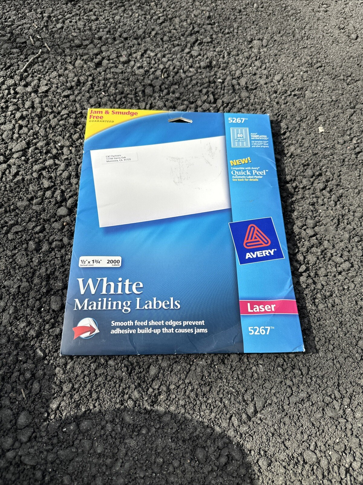 Avery 5267 Return Address Labels 15 Sheets Of 80 White 1/2" x 1 3/4 ...