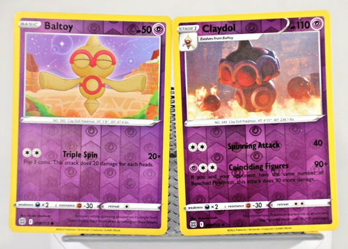 Pokemon TCG Brilliant Stars Baltoy Evolution - Baltoy & Claydol Reverse ...