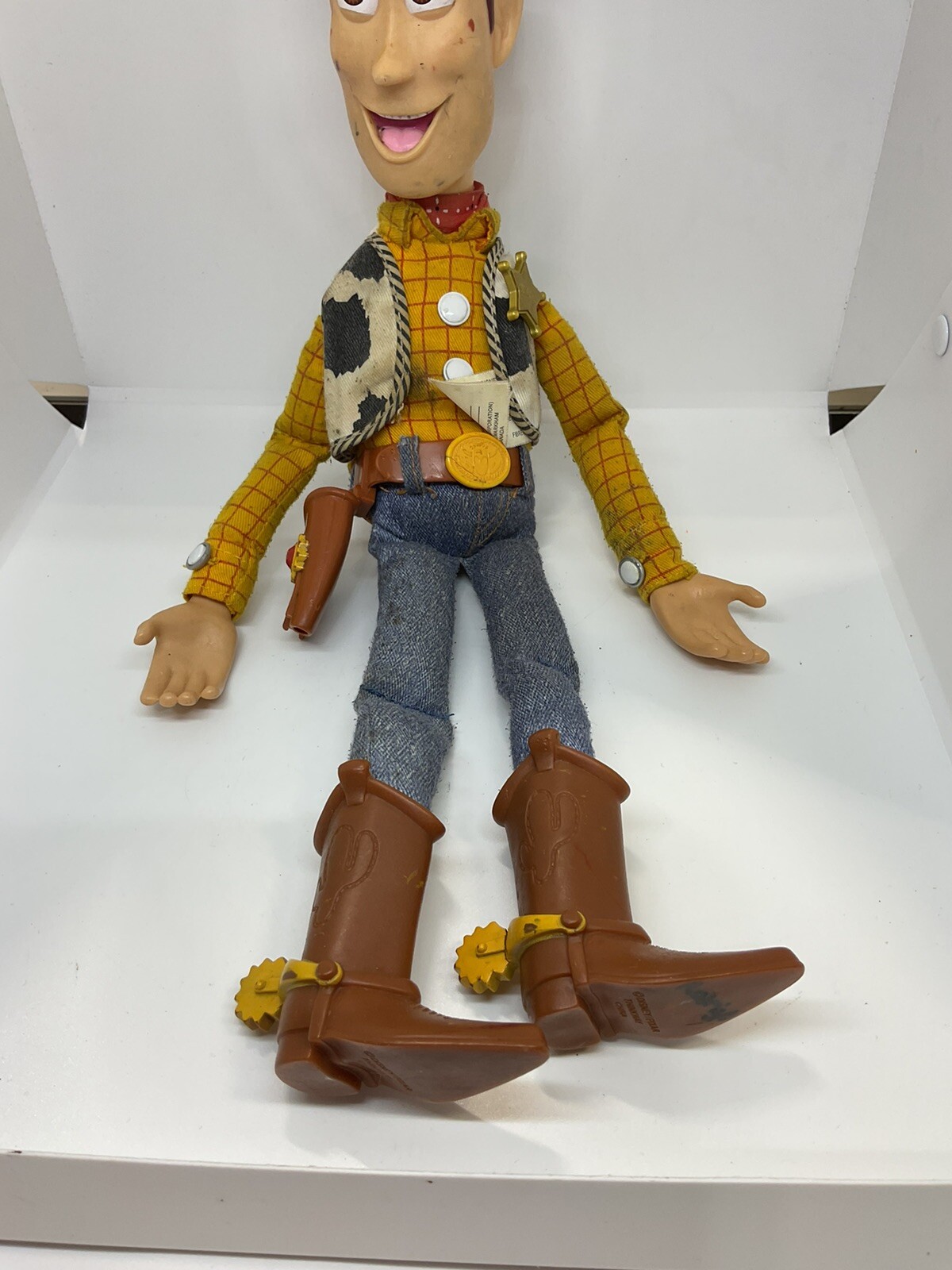 Disney Pixar Thinkway Toy Story Woody Pull String Doll 15.5” Talks No ...