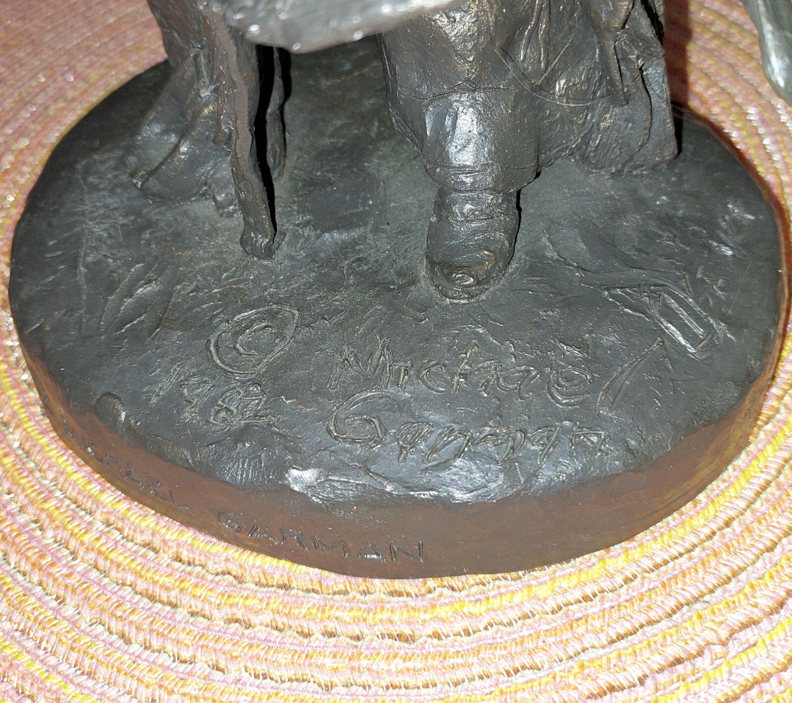 Vintage 1982 MICHAEL GARMAN Drifter Sculpture 1st Artist Signed 11 ...