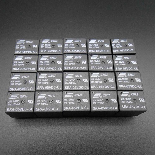 200X SONGLE SRA-5VDC-CL DC 5V Coil 20A PCB General Purpose Relay 5-Pin ...