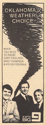 1981 KWTV OKLAHOMA TV NEWS AD KEVIN FOREMAN MIKE THOMPSON GARY ENGLAND ...