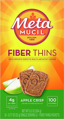 MetaMucil Fiber Thins, Apple Crisp Flavor, 12 Packets 037000740919VL | eBay