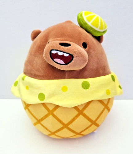 We Bare Bears Grizz Cartoon Network Miniso Pineapple Plush Stuffed 12 ...