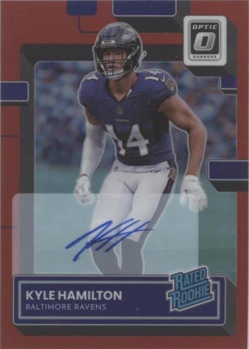 2022 Panini Donruss Optic - Rated Rookie Kyle Hamilton #238 Red Prizm ...