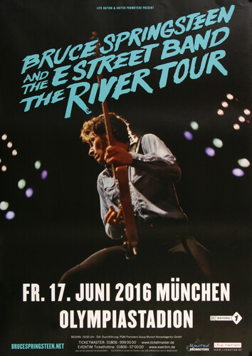Bruce Springsteen - Live on Stage, München 2016 Concert Poster | eBay