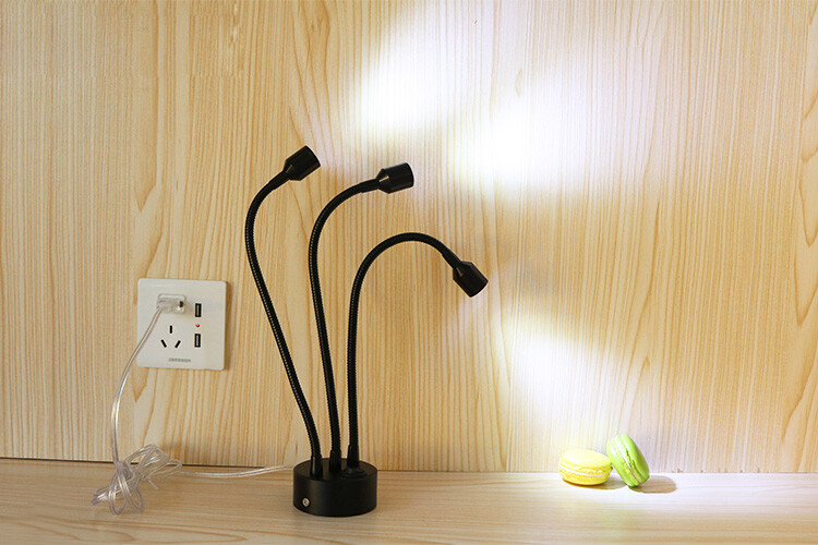 LED Flexible Pipe Wall Light Picture Lamp Fixture Button Plug Reading ...