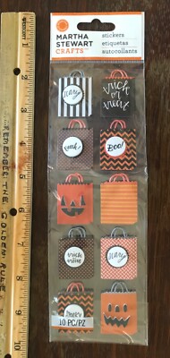martha stewart craft trick or treat bag 3d stickers pumpkins spook ...