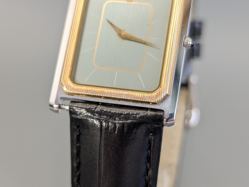 [N Mint] SEIKO CREDOR 6730-5090 Gold 14K Tank quartz Men's Watch ...