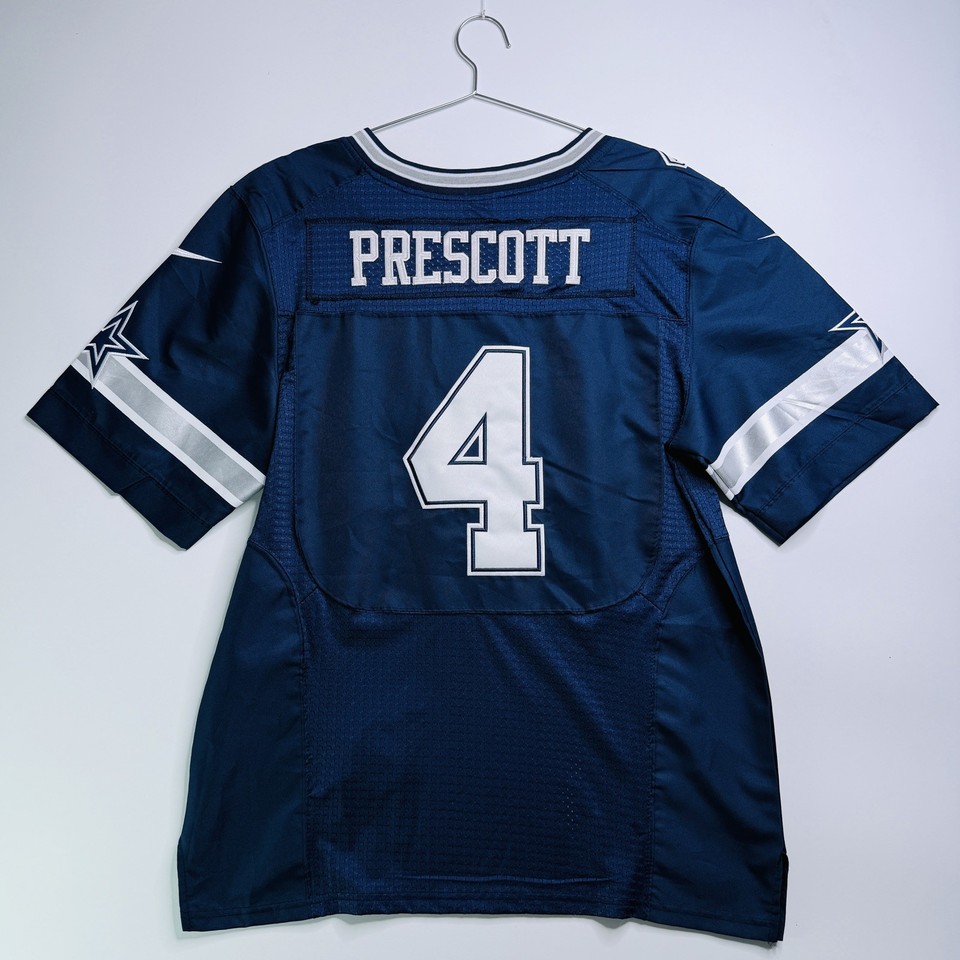 Nike On Field Dak Prescott #4 Dallas Cowboys Navy Blue Home Jersey Size ...