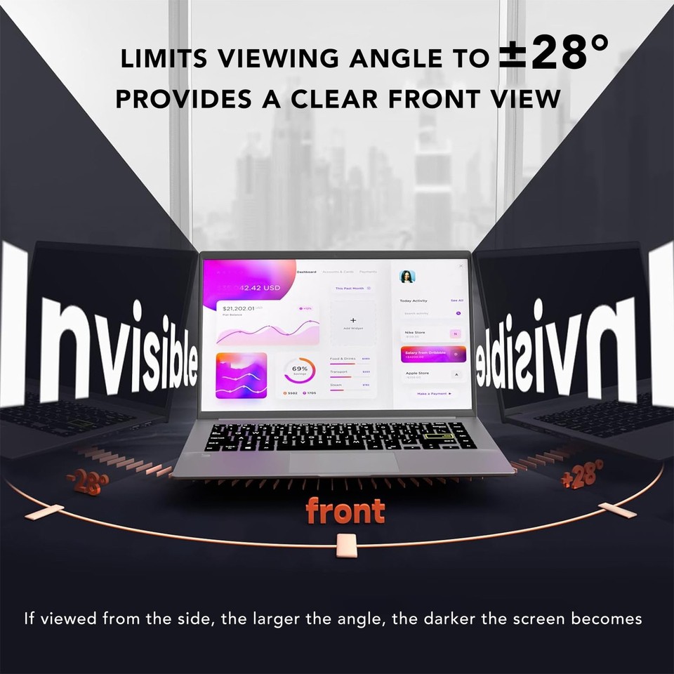 14 Inch Laptop Screen Private Filter Blue Light Filter Prevent Glaring ...