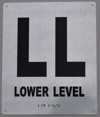 Lower Level Sign- ( Brush Silver 10X12)-REF24-1027 | eBay