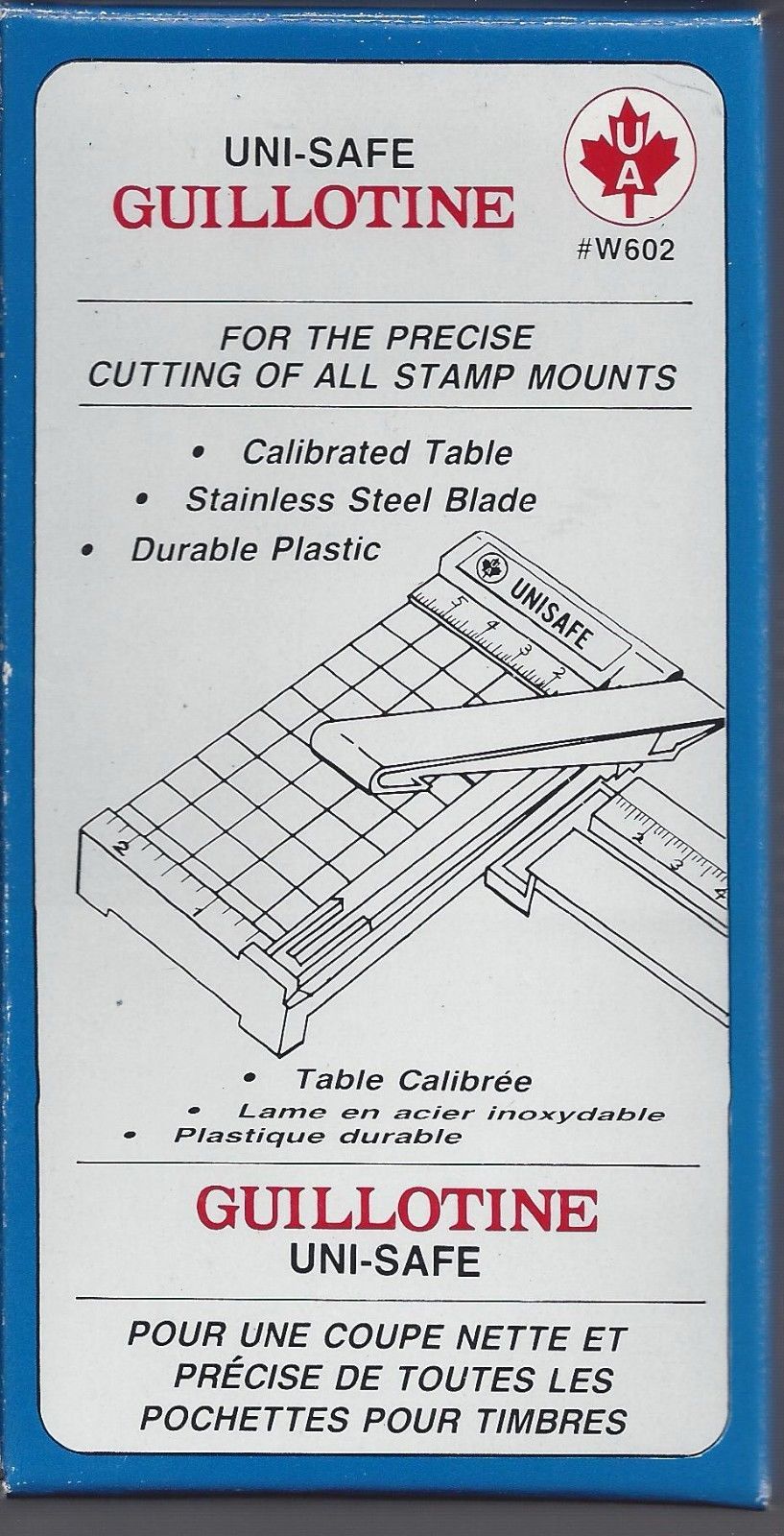 Unisafe Stamp Mount Cutter - Steel Blade Guillotine Cuts Up to size 91 ...
