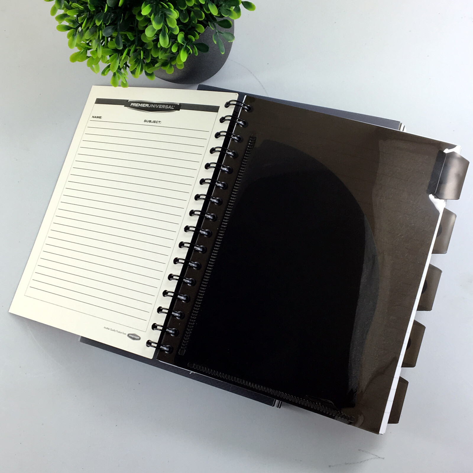 A5 Project Book Paper Tabbed Dividers Spiral Notebook Journal Pad Lined ...