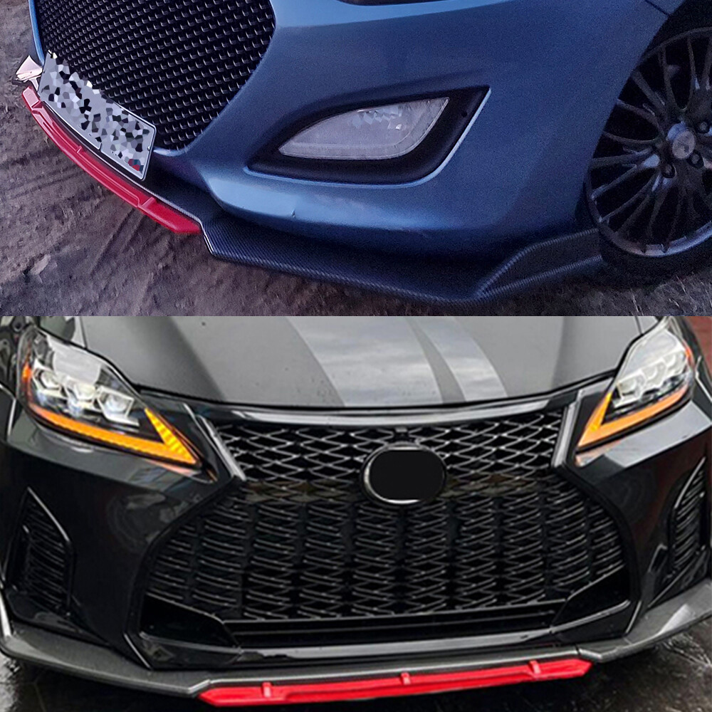 For Chevrolet Spark Front Bumper Lip Spoiler Splitter Body Kit + Strut ...