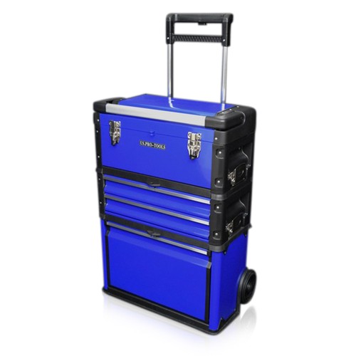 US PRO Tools 3 IN 1 Mobile Rolling Chest Trolley Cart cabinet Wheels ...