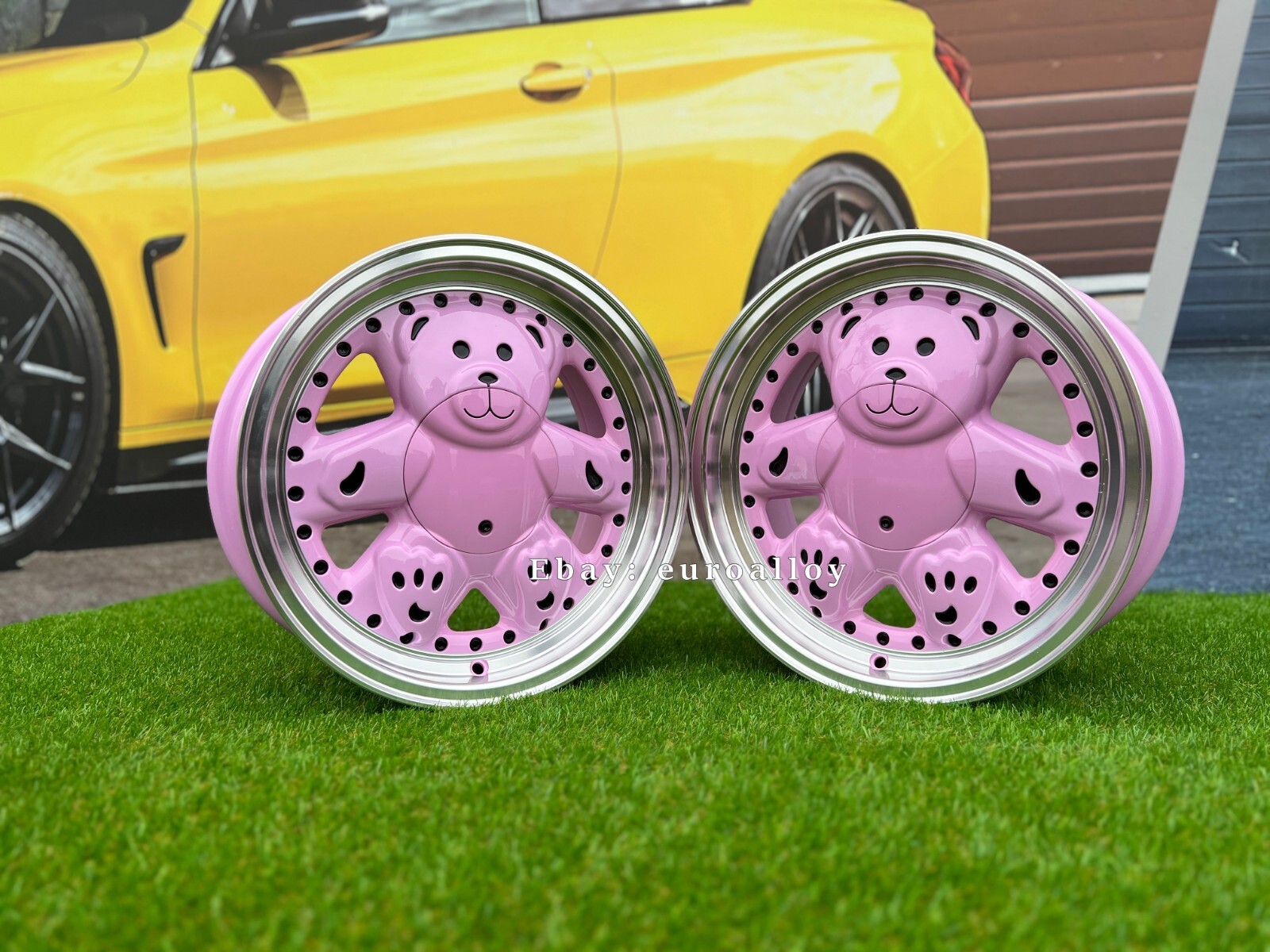 15" 4X100 RONAL URS TEDDY BEAR old school PINK wheels for VW HONDA JDM ...