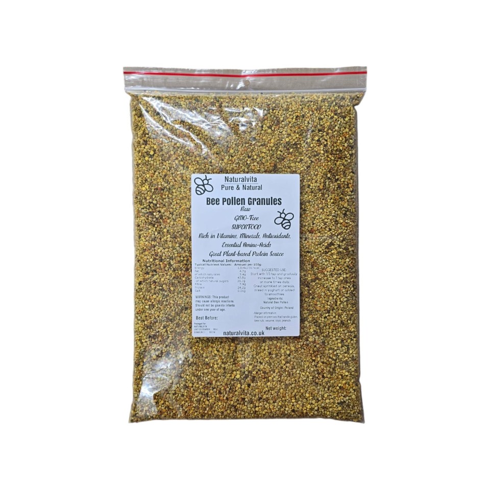 Pure Raw Bee Pollen High Quality Granules 10g 50g 150g 250g 500g 750g ...