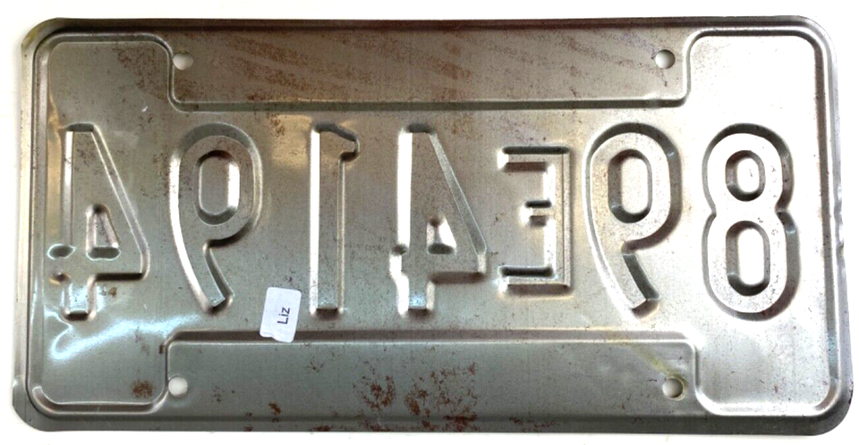 Vintage Indiana 1980 Auto License Plate 89 E 4194 Wayne Co Collector ...