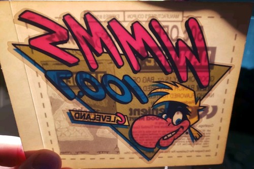 Original WMMS 100.7 The buzzard cleveland Inside Window Sticker. Free ...