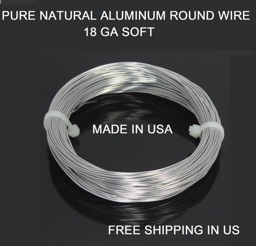 18 Ga - 25 Ft Coil Pure Aluminum Armature wire Jewelry Making, Metal ...