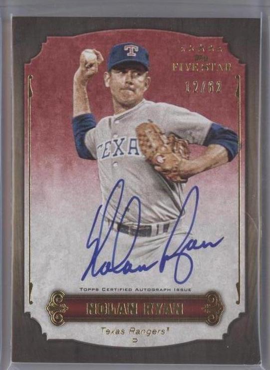2012 Topps Five Star - Retired Player Autographs Nolan Ryan #FSA-NR /62 ...