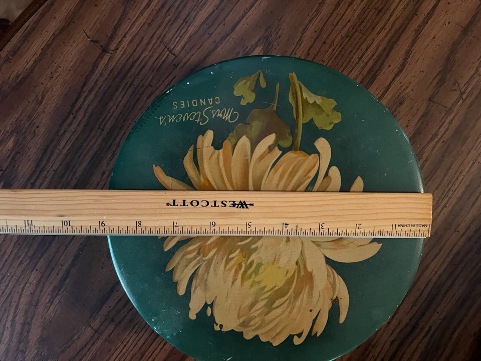 Vintage 9" Mrs. Steven's Candies Tin | eBay