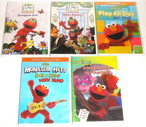 Sesame Street DVD Lot of 5 - Elmo's World Happy Holidays PLAY ALL DAY ...