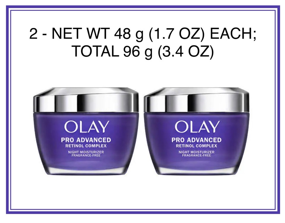OLAY 2X pack, Olay Pro Advanced Retinol Complex Moisturizer, 3.4 oz, | eBay