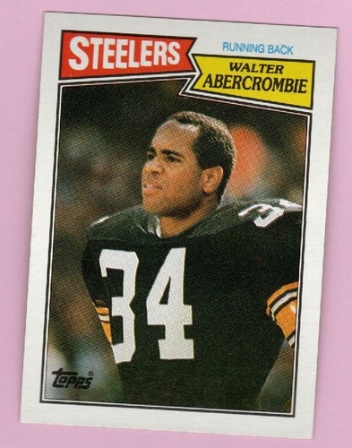 1987 Topps Football #286 Walter Abercrombie Pittsburgh Steelers Running ...