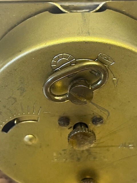 Vintage FLORN 1955 Wind-up Travel Alarm Clock West Germany Gold Tone ...