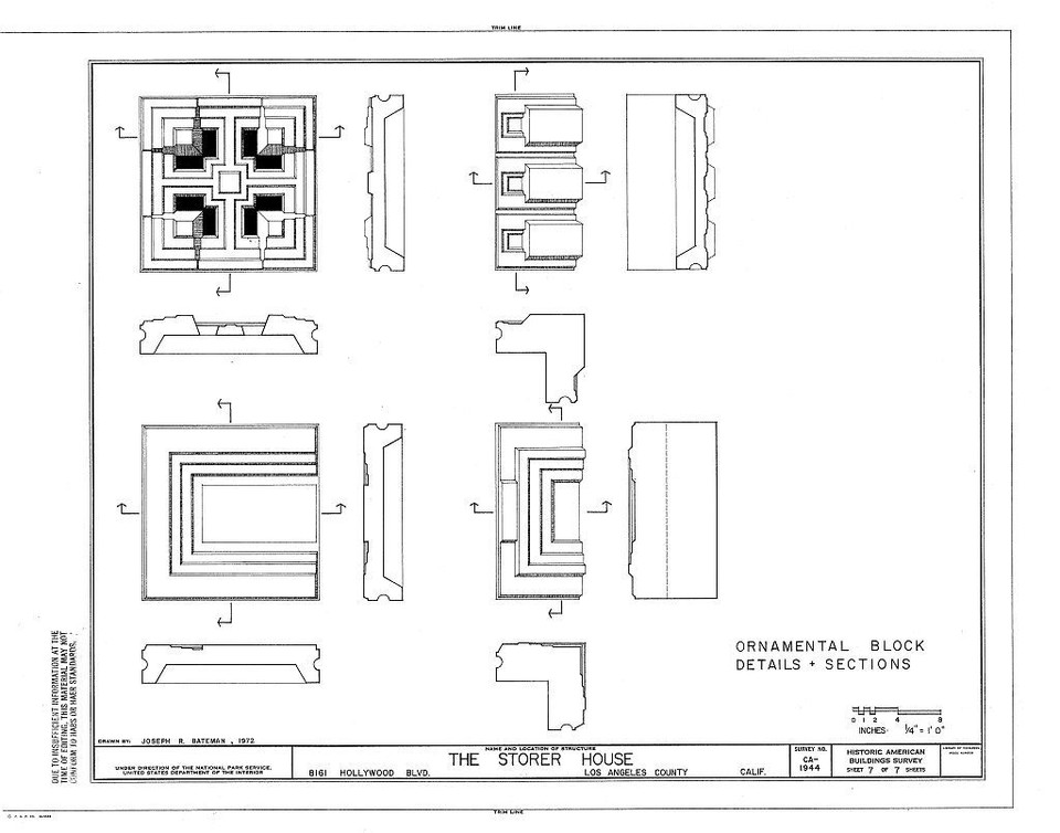 Frank Lloyd Wright, Storer House, California concrete block home ...
