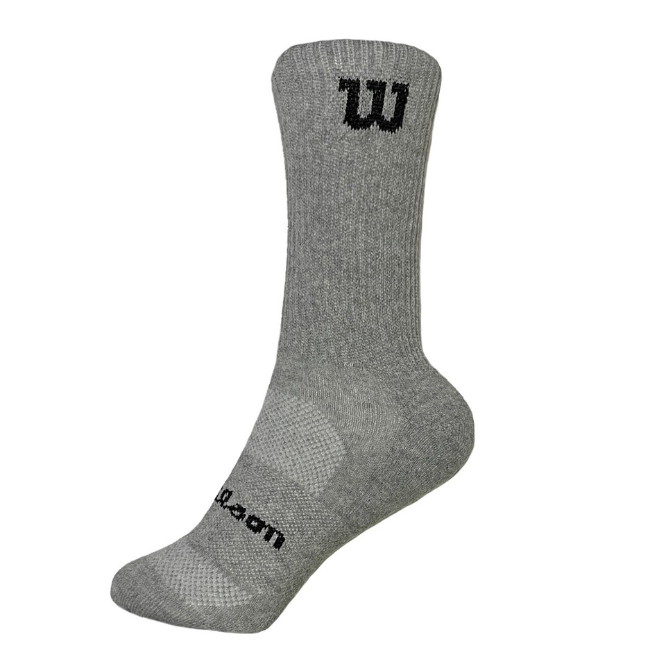 Socks Wilson Crew Gray Socks 3 or 6-Pack, Minor details. Read ...