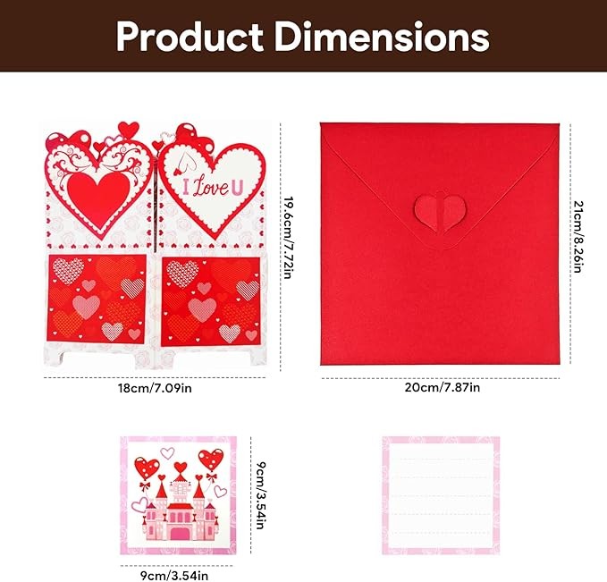 3D Pop Up Valentine’s Day Card w/ Music & Light – Romantic Love Card ...