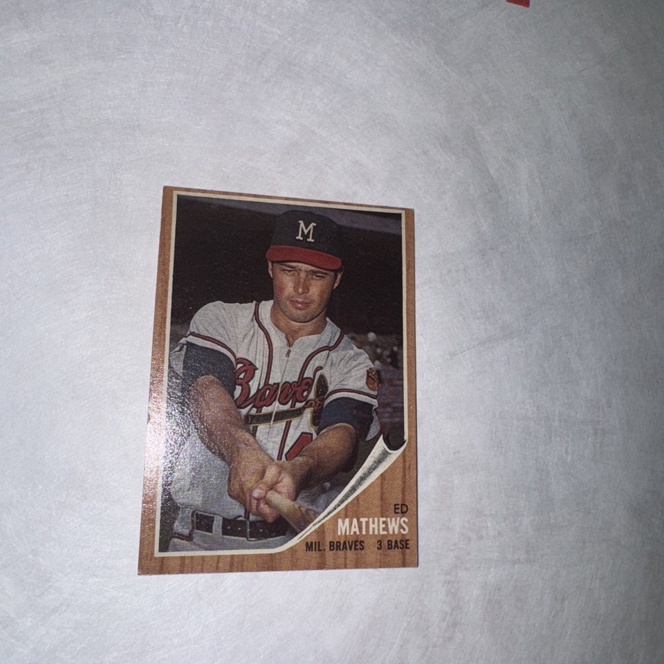 1962 Topps #30 Ed Mathews CLEAN BIG $$ RARE LOOK HOF HIGH GRADE | eBay
