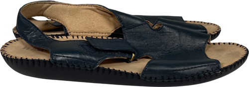 Naturalizer Women’s Blue Leather Scout Open Toe Slingback Sandals - 8.5 ...