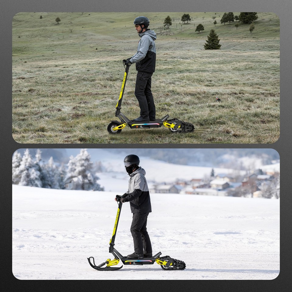 SNOW SLED KIT - FRONT SKI + REAR TRACK BLADE FOR AOTOS GT01 PRO ...