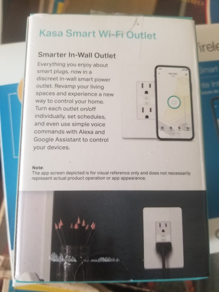 TP-Link Kasa Smart KP200 Kasa Smart Plug In-Wall Smart Home Wi-Fi ...