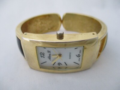 Alex, L Women's Gold Toned Cuff Band Analog Watch | eBay