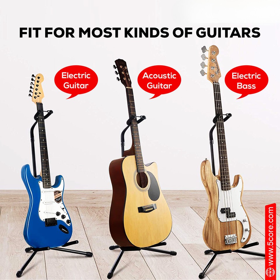 Guitar Stand Floor Adjustable Fold Tripod Acoustic Electric Cello ...