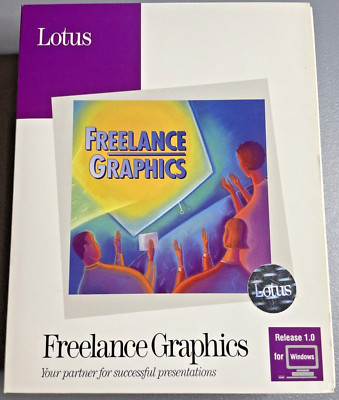 Lotus Freelance Graphics Windows Release 1.0 New Sealed 3.25” Big Box ...