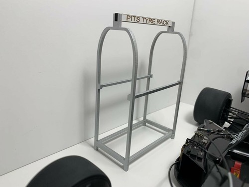 1/12 Pits Tyre Rack Stand for Tamiya MFH Revell Italeri SILVER F1 ...