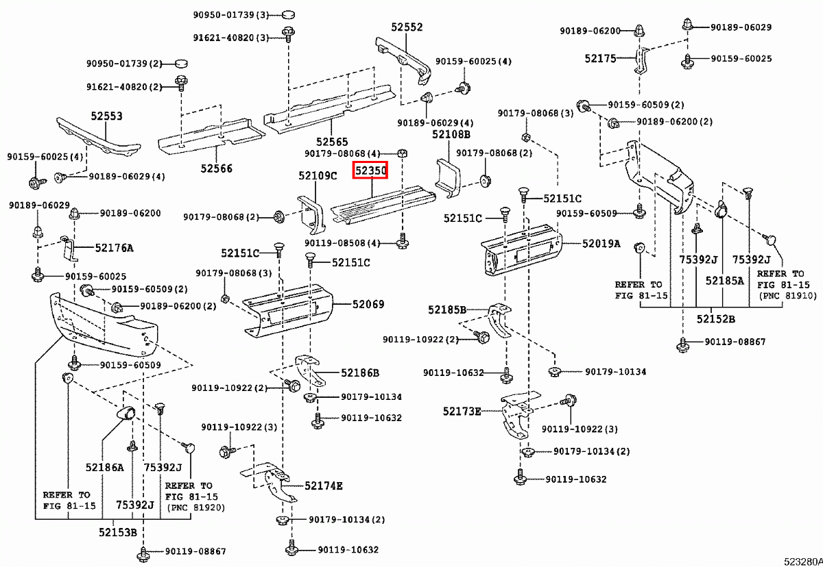 Genuine Toyota LandCruiser HZJ75 FZJ75 FJ75 BJ73 Troopy Rear Bumper ...