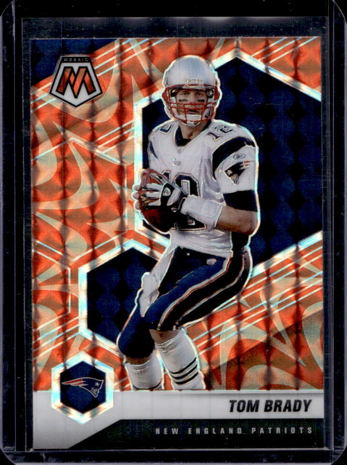 2021 Mosaic Tom Brady Prizm Reactive Orange #137 Patriots | eBay