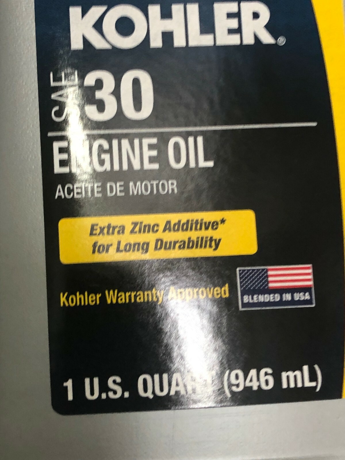 One Quart Kohler SAE 30 Engine Oil Code 25 357 02-S | eBay